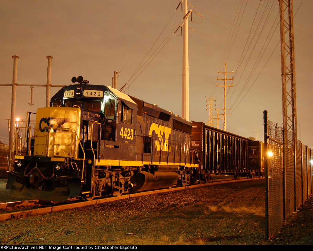 CSX GP40-2 4423 At Red Bank Yard w/ SA31